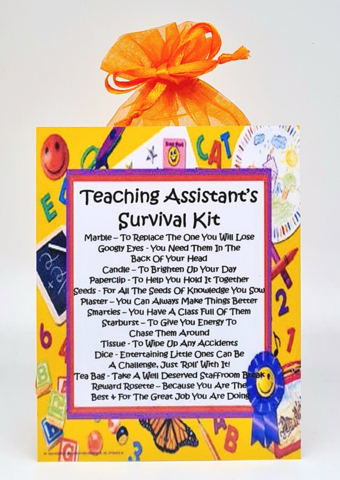 Teaching Assistant's Survival Kit ~ Fun Novelty Gift & Card | Birthday ...