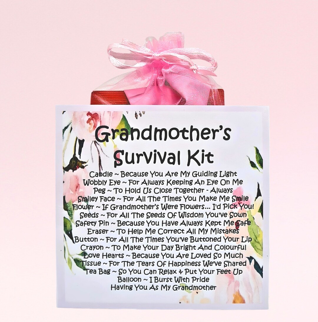 Grandmother's Survival Kit ~ Fun Novelty Gift & Card | Birthday Present ...