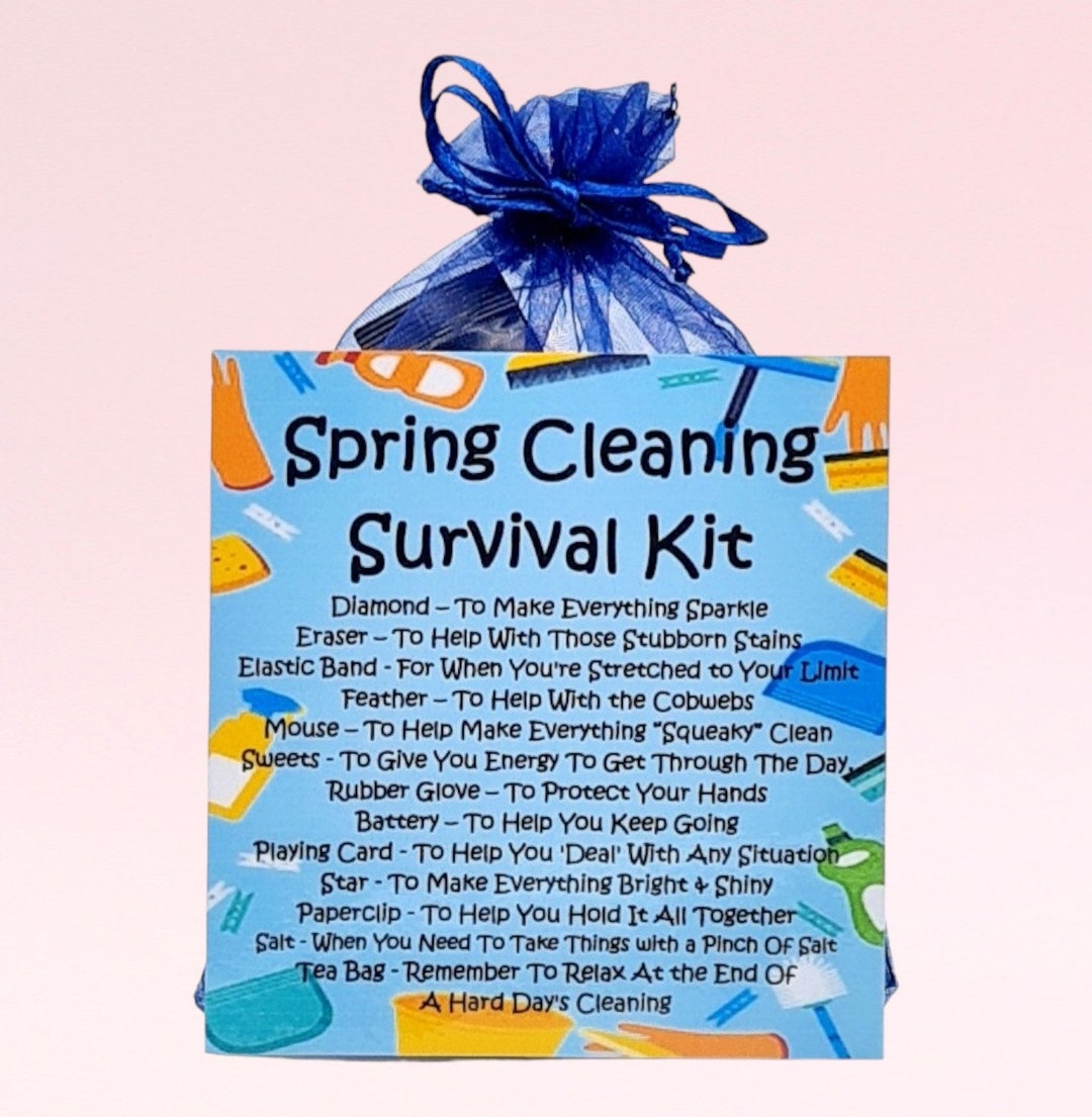 Spring Cleaning Survival Kit ~ Fun Novelty Gift & Card | Birthday ...