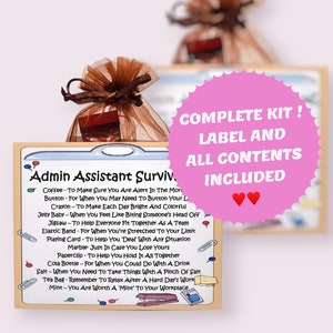 Admin Assistant Survival Kit ~ Fun Novelty Gift & Greetings Card ...