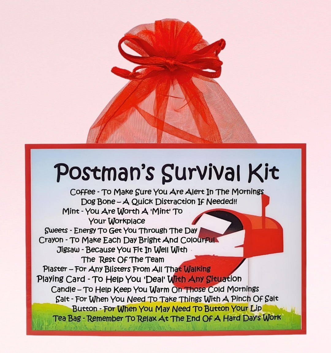 Postman's Survival Kit ~ Fun Novelty Gift & Card | Birthday Present ...