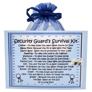 Security Guard's Survival Kit ~ Fun Novelty Gift & Card Alternative ...