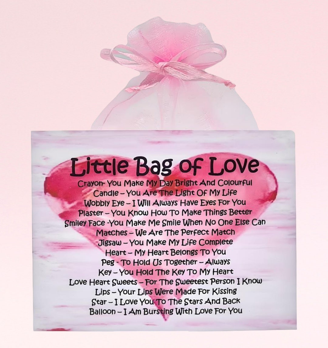 Little Bag of Love ~ Unique Sentimental Novelty Gift & Greetings Card ...