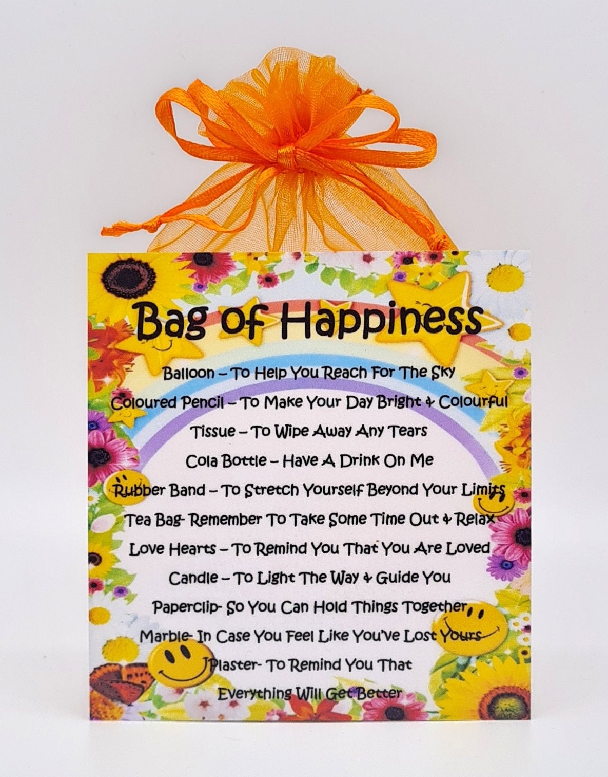 Bag of Happiness Fun Novelty Gift & Card Alternative / - Etsy