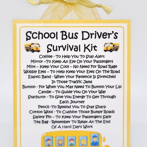 Bus Driver's Survival Kit Fun Novelty Gift & Card - Etsy