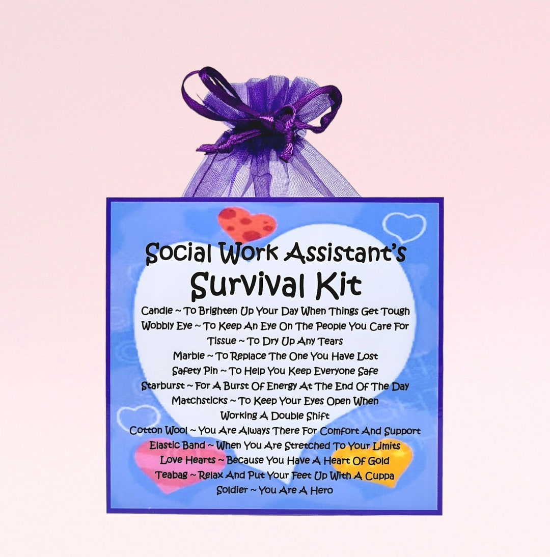 Social Work Assistant's Survival Kit ~ Fun Novelty Gift & Card ...