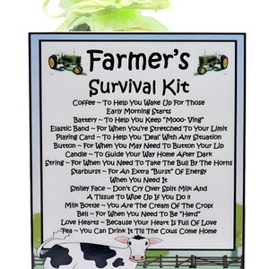 Farmer's Survival Kit ~ Fun Novelty Gift & Card Alternative | Birthday ...