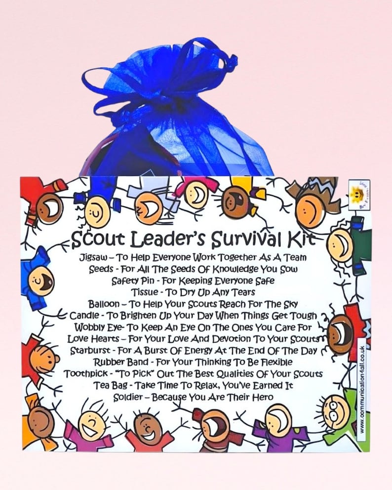 Scout Leader's Survival Kit ~ Fun Novelty Gift & Card Alternative ...