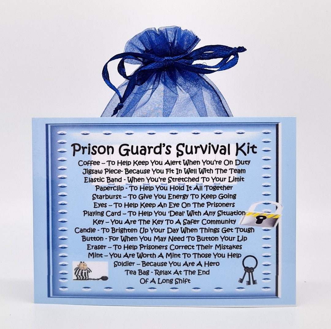 Prison Guard's Survival Kit Fun Novelty Gift & Card - Etsy