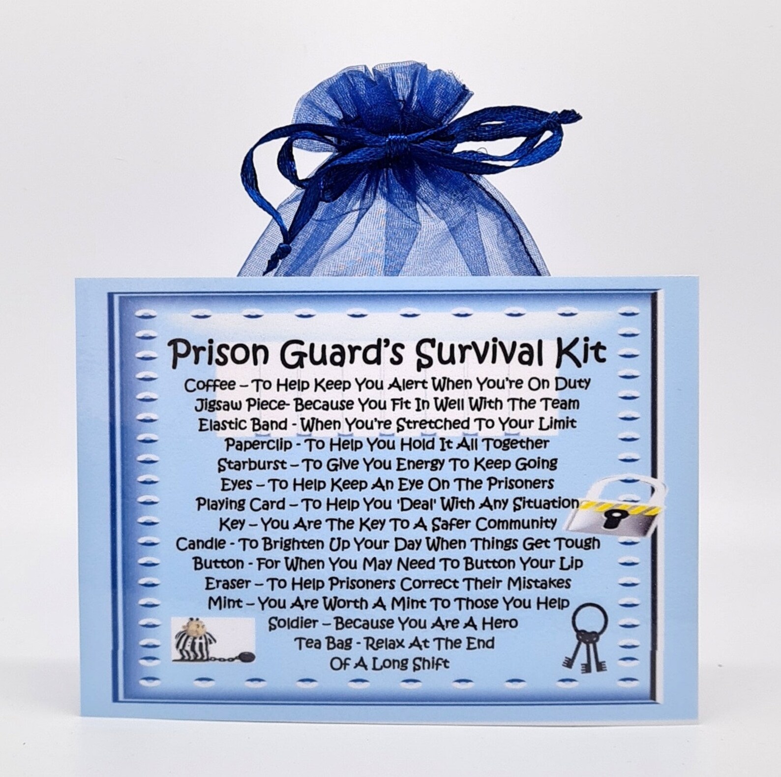 Prison Guard's Survival Kit ~ Fun Novelty Gift & Card Alternative ...