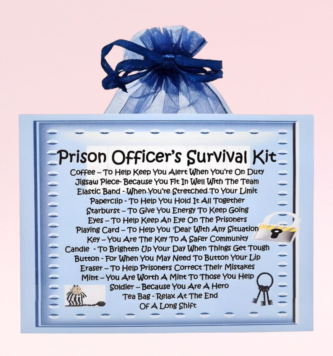 Prison Officer’s Survival Kit ~ Fun Novelty Gift & Card Alternative ...