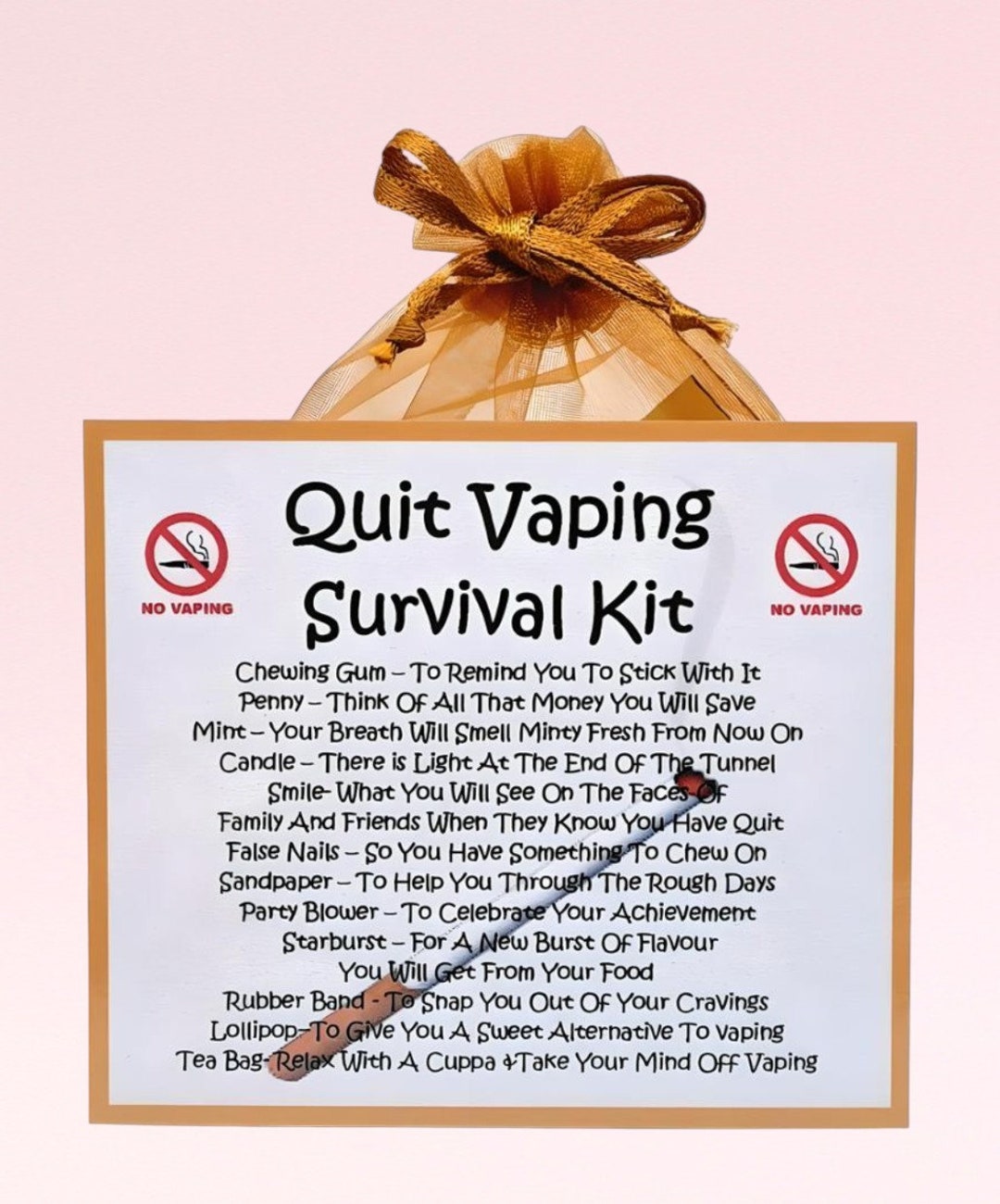 Quit Vaping Survival Kit ~ Fun Novelty Gift | Birthday | Greeting Cards ...