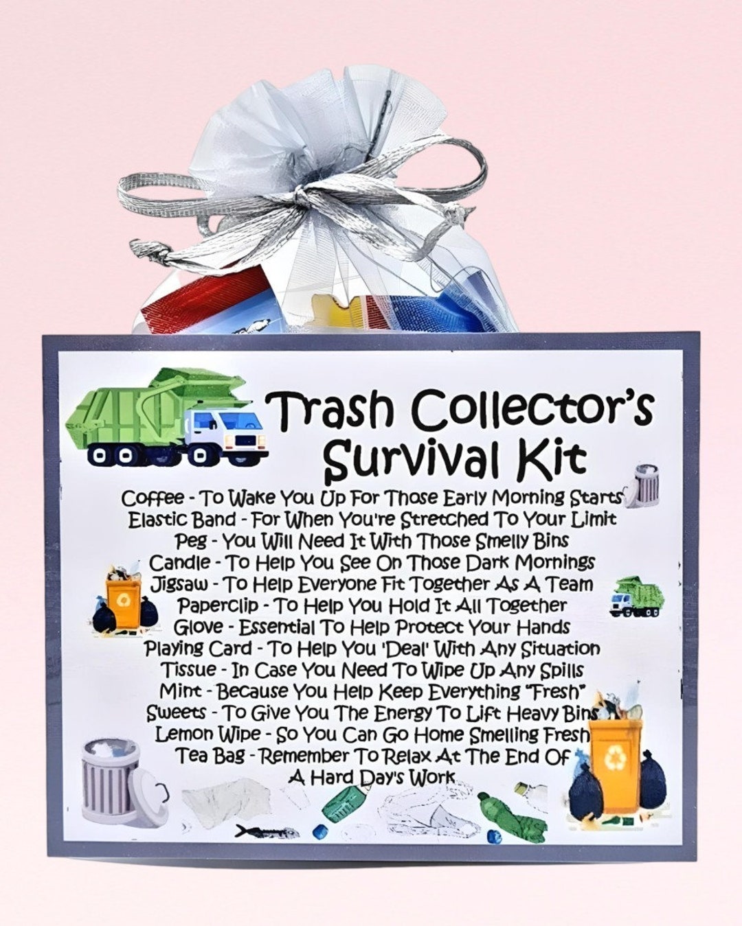 Trash Collector’s Survival Kit ~ Fun Novelty Gift & Card Alternative ...