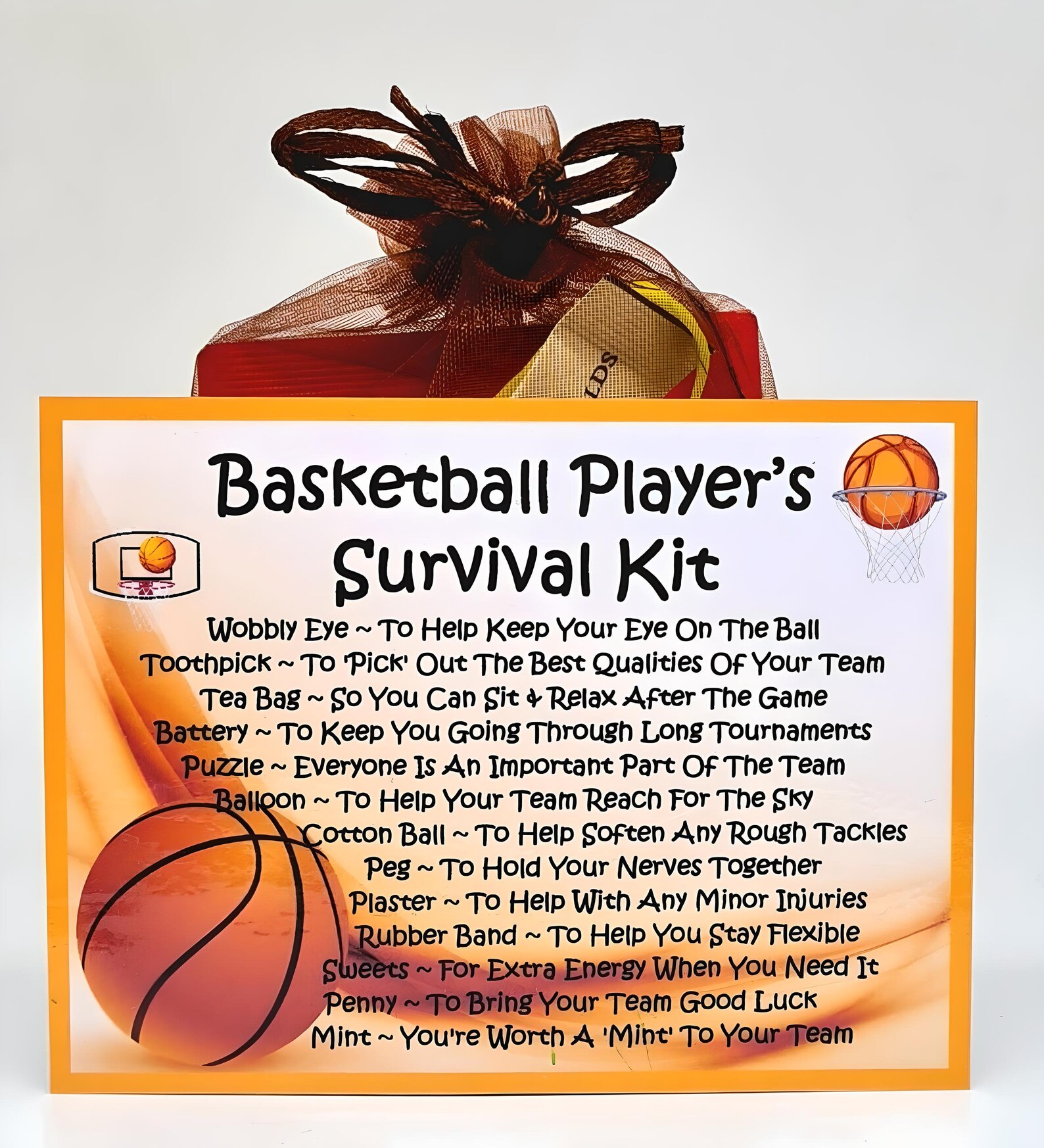 Basketball Player's Survival Kit ~ Fun Novelty Gift & Card | Birthday ...