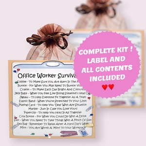 Office Worker's Survival Kit ~ Fun Novelty Gift & Card Alternative ...