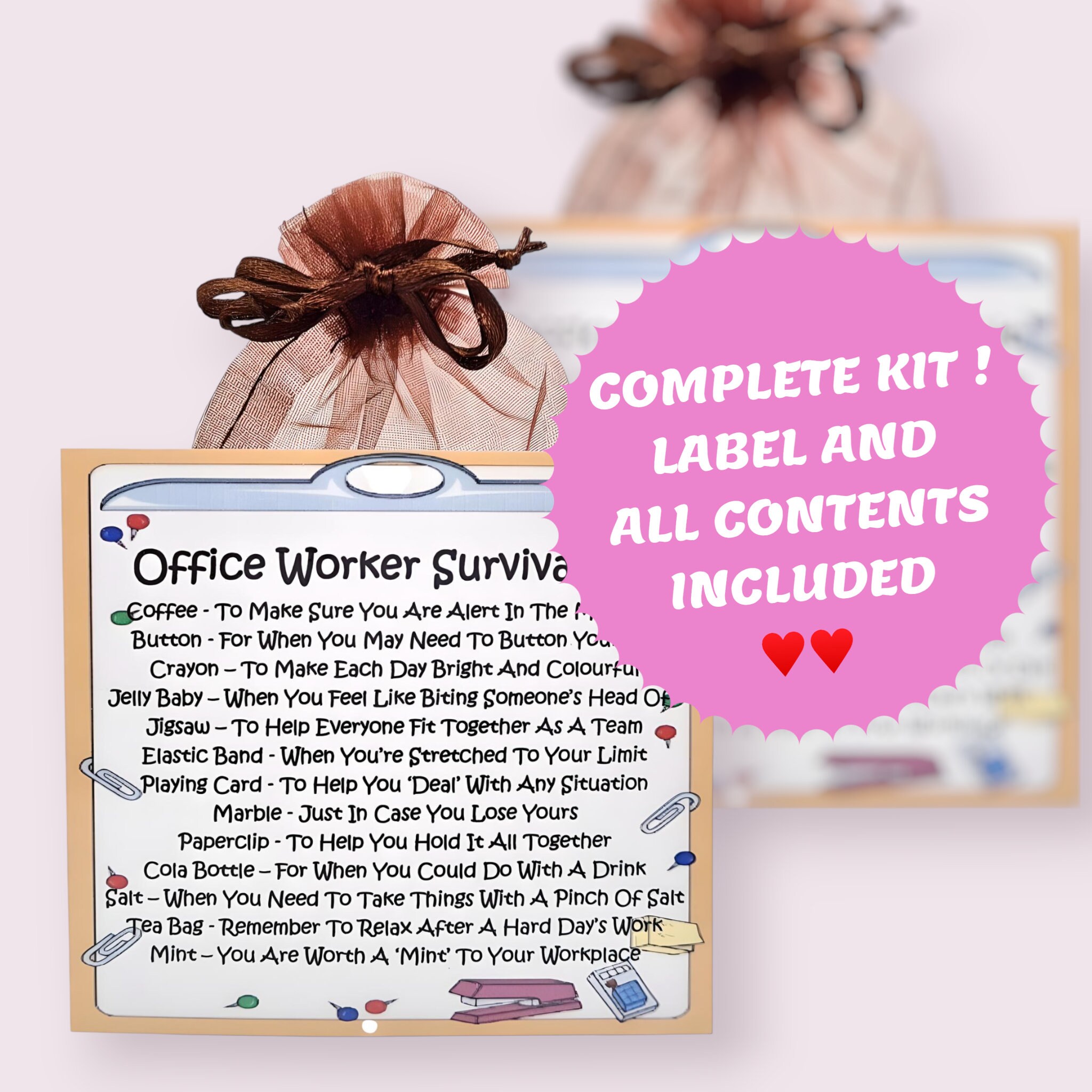 Office Worker's Survival Kit ~ Fun Novelty Gift & Card Alternative ...