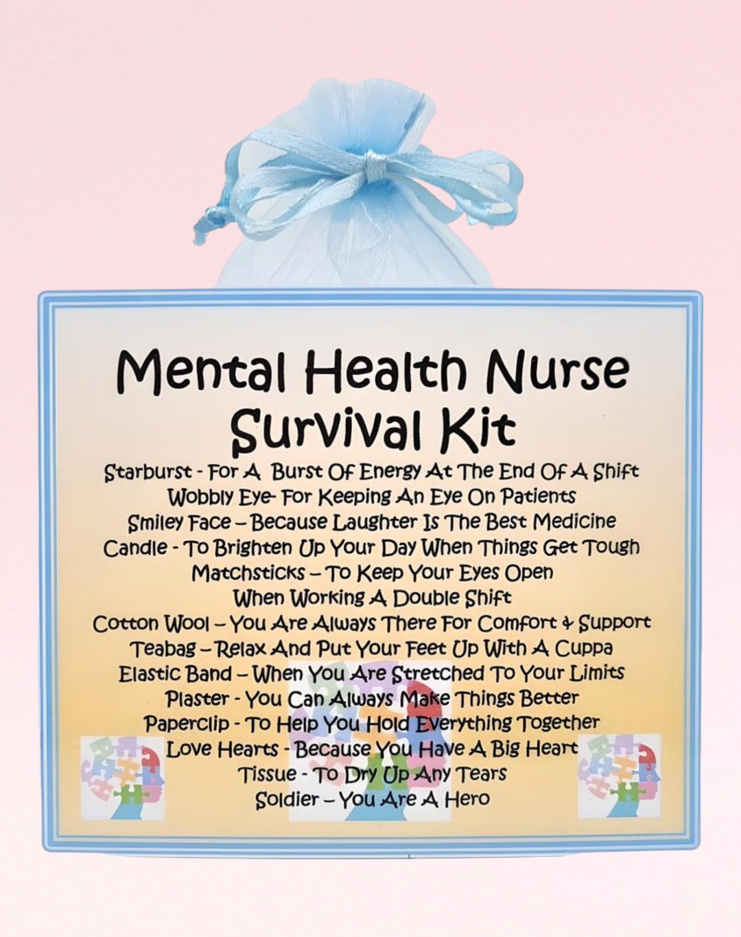 Mental Health Nurse Survival Kit ~ Fun Novelty Gift & Card Alternative ...