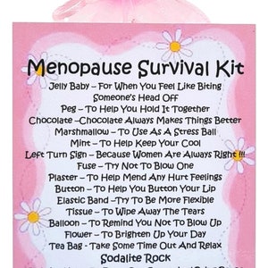 Menopause Survival Kit ~ Fun Novelty Gift & Card Alternative | Birthday ...