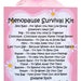 Menopause Survival Kit ~ Fun Novelty Gift & Card Alternative | Birthday ...