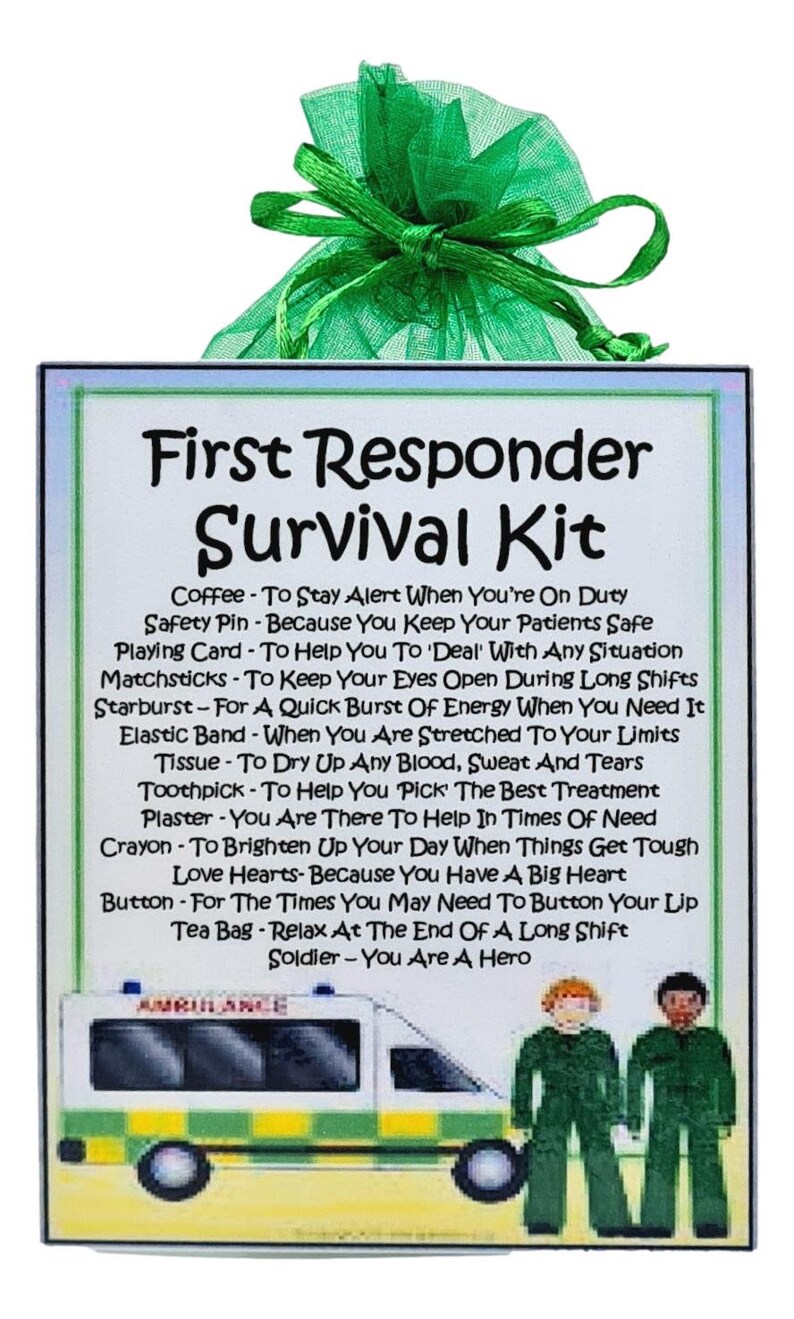 First Responder Survival Kit ~ Fun Novelty Gift & Card | Birthday ...