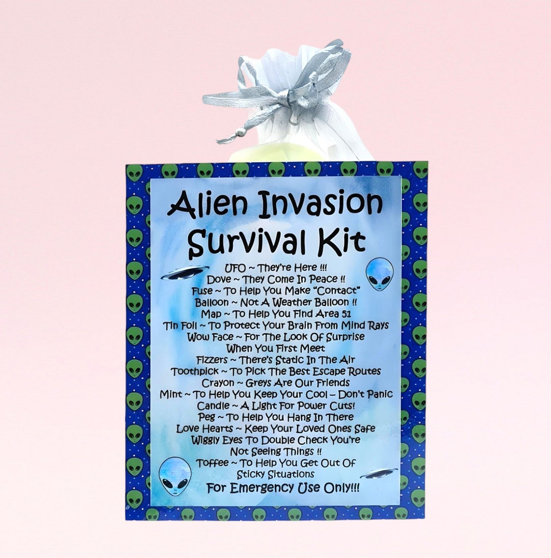 Alien Invasion Survival Kit ~ Fun Novelty Gift & Card | Birthday ...