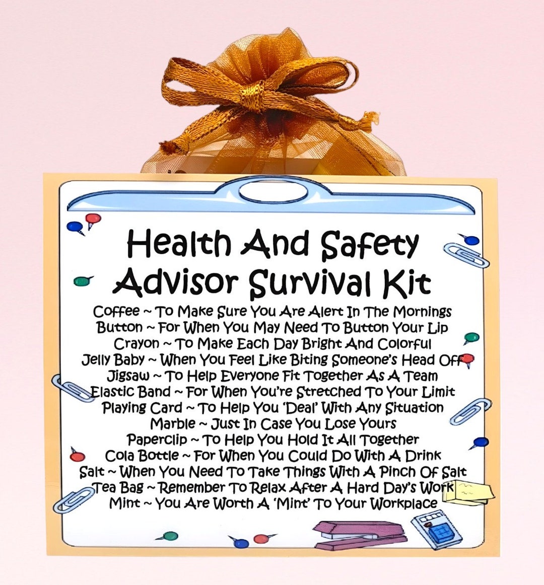 Health and Safety Advisor's Survival Kit ~ Fun Novelty Gift & Card ...