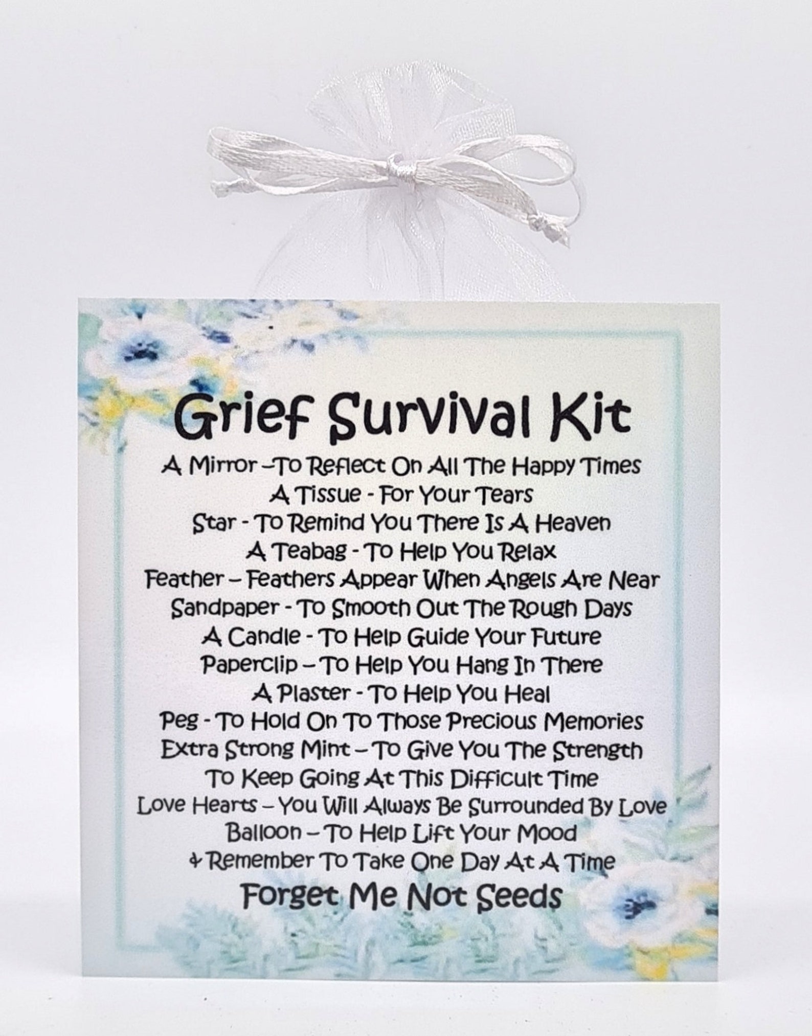 Grief / Bereavement Survival Kit BLUE With Sympathy / - Etsy