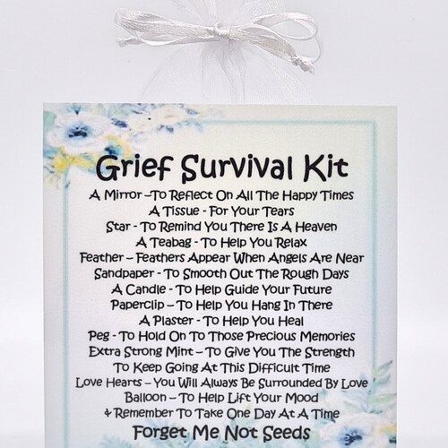 Grief / Bereavement Survival Kit BLUE With Sympathy / - Etsy