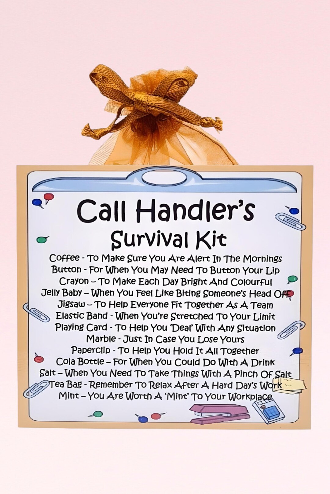 Call Handler's Survival Kit ~ Fun Novelty Gift & Card Alternative ...