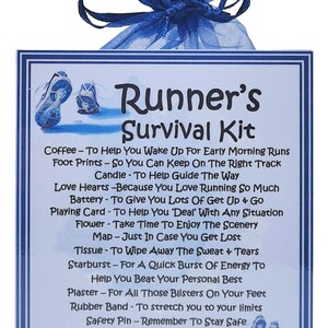 Runner's Survival Kit (blue) ~ Fun Novelty Gift & Card | Birthday ...