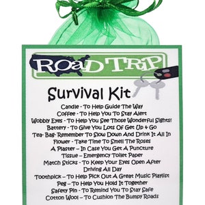 Road Trip Survival Kit ~ Fun Novelty Gift & Card Alternative | Birthday ...