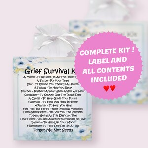 Grief / Bereavement Survival Kit BLUE ~ With Sympathy Card ...