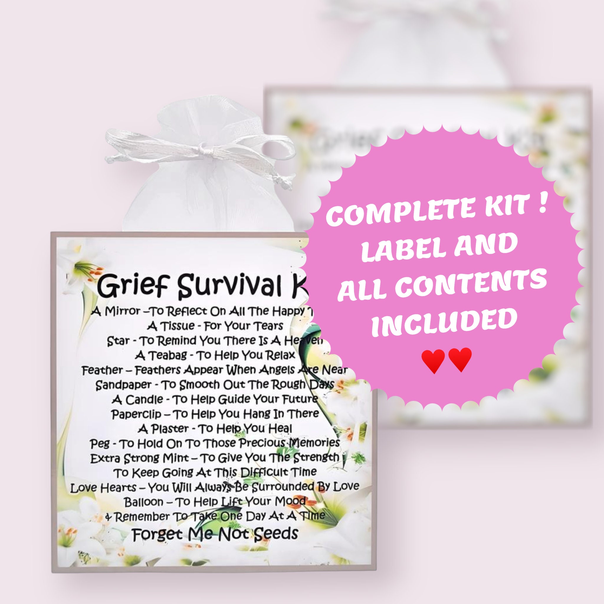 Grief / Bereavement Survival Kit ~ With Sympathy Card | Bereavement ...