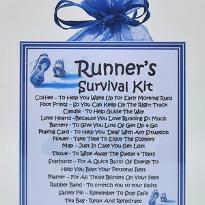 Runner's Survival Kit (blue) ~ Fun Novelty Gift & Card | Birthday ...