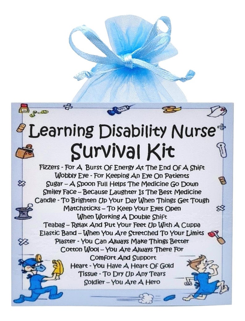 Learning Disability Nurse Survival Kit ~ Fun Novelty Gift & Card ...