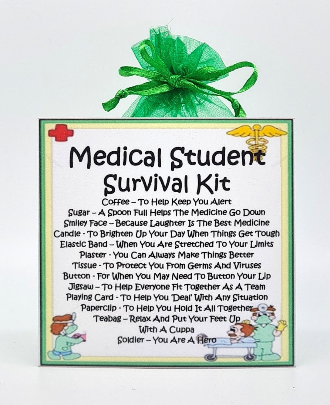 Medical Student's Survival Kit Fun Novelty Gift & Card - Etsy