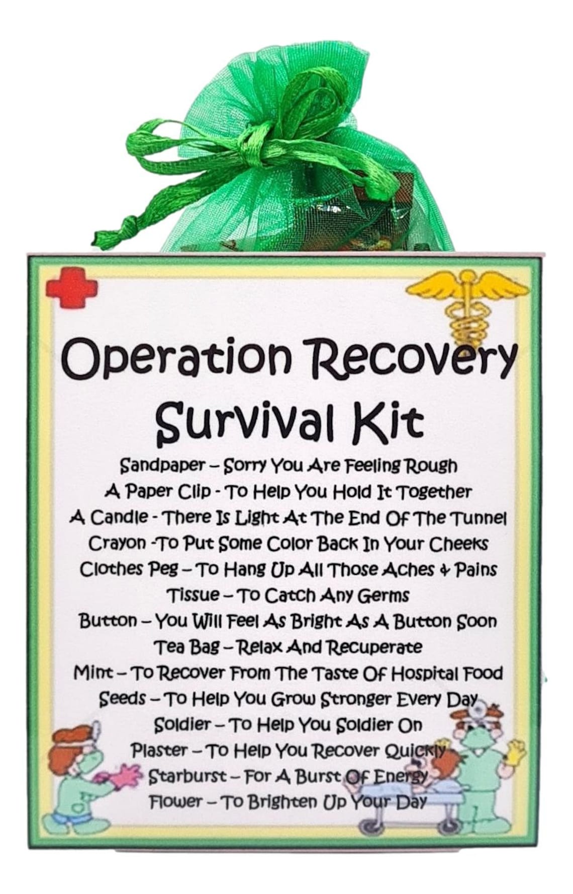 Operation Recovery Survival Kit ~ Fun Novelty Gift & Card Alternative ...