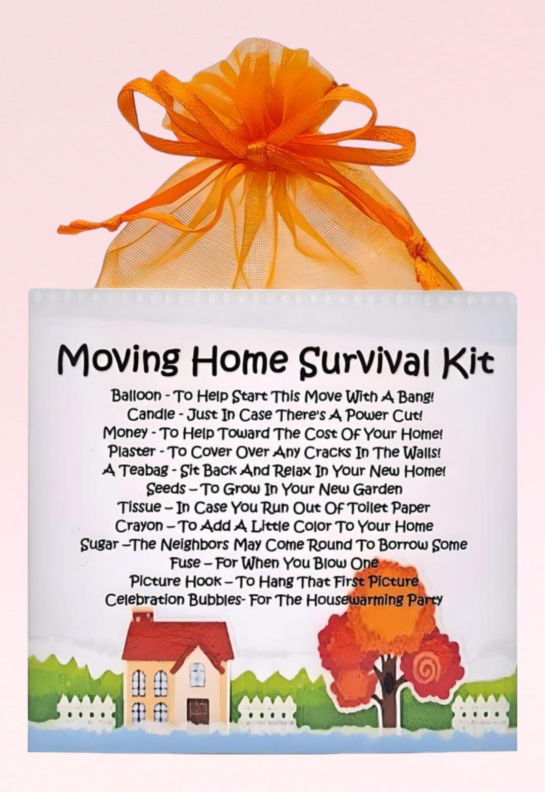 Moving Home Survival Kit ~ Fun Novelty Gift & Card Alternative | Good ...