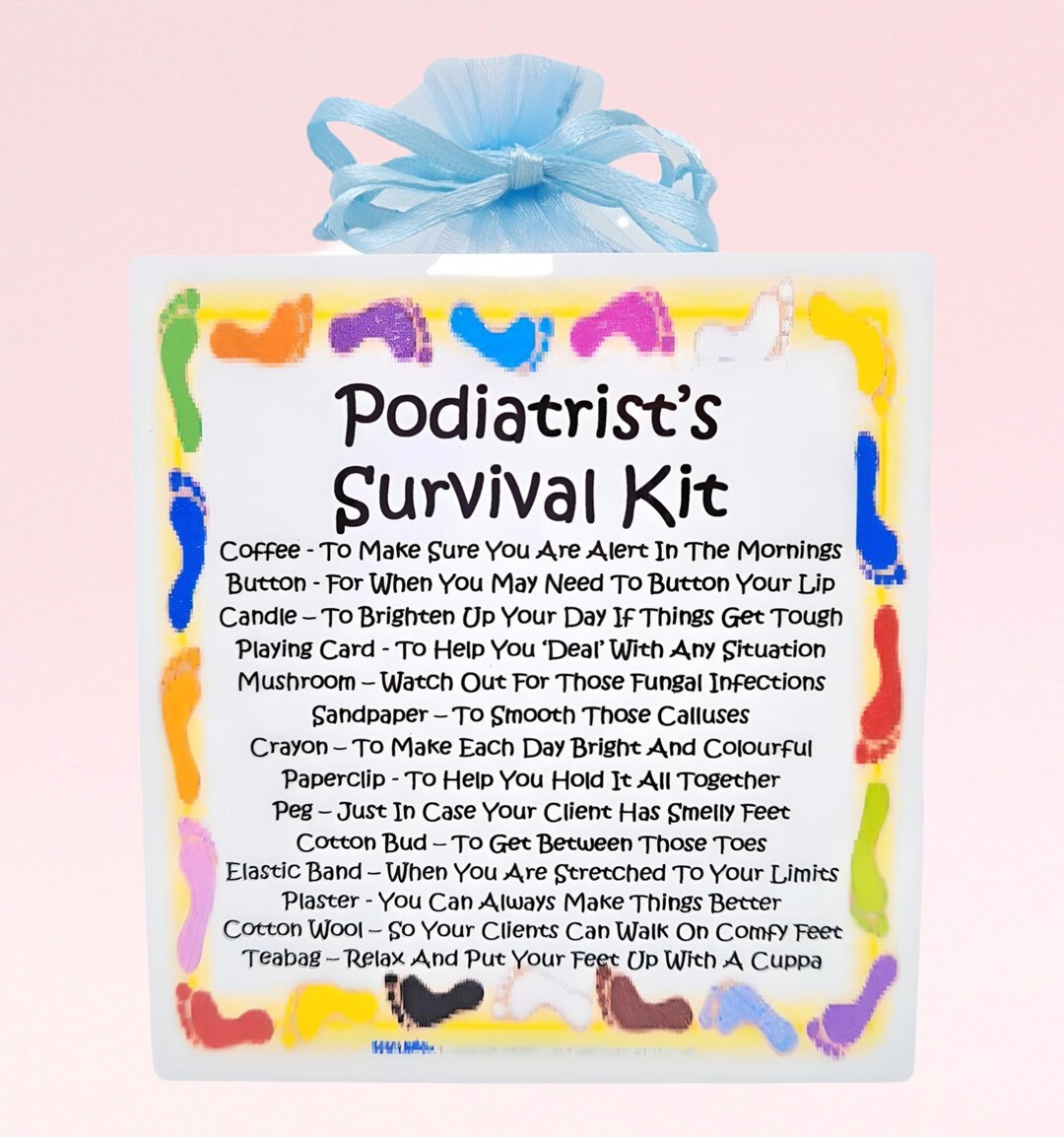 Podiatrist's Survival Kit ~ Fun Novelty Gift & Card | Birthday Present ...