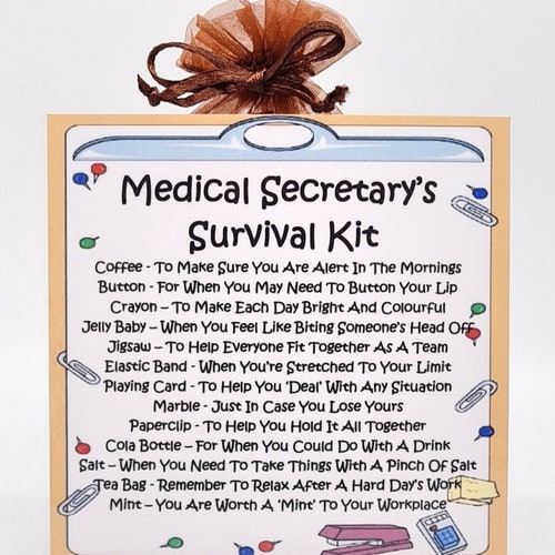 Supervisor's Survival Kit Fun Novelty Gift & Card - Etsy