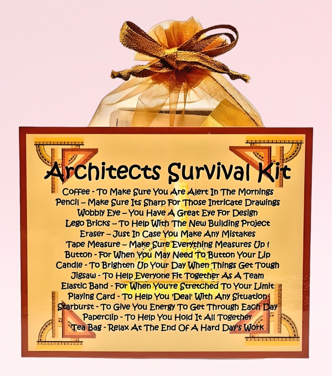 Architects Survival Kit ~ Fun Novelty Gift & Card Alternative ...