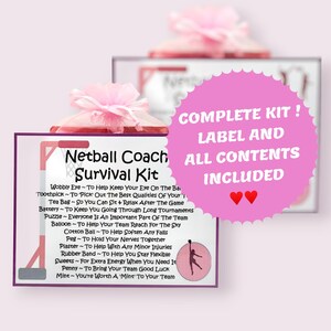 Netball Coach Survival Kit ~ Fun Novelty Gift & Card | Birthday Present ...
