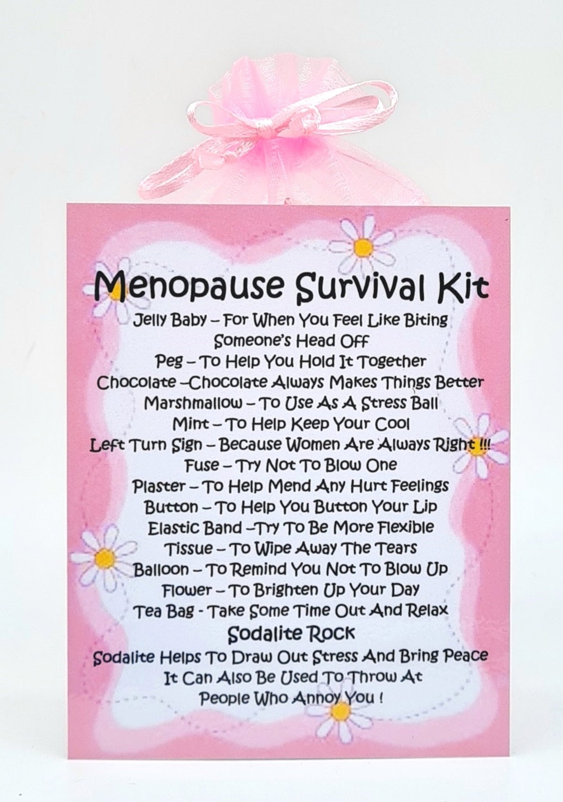 Menopause Survival Kit Fun Novelty Gift & Card Alternative / - Etsy