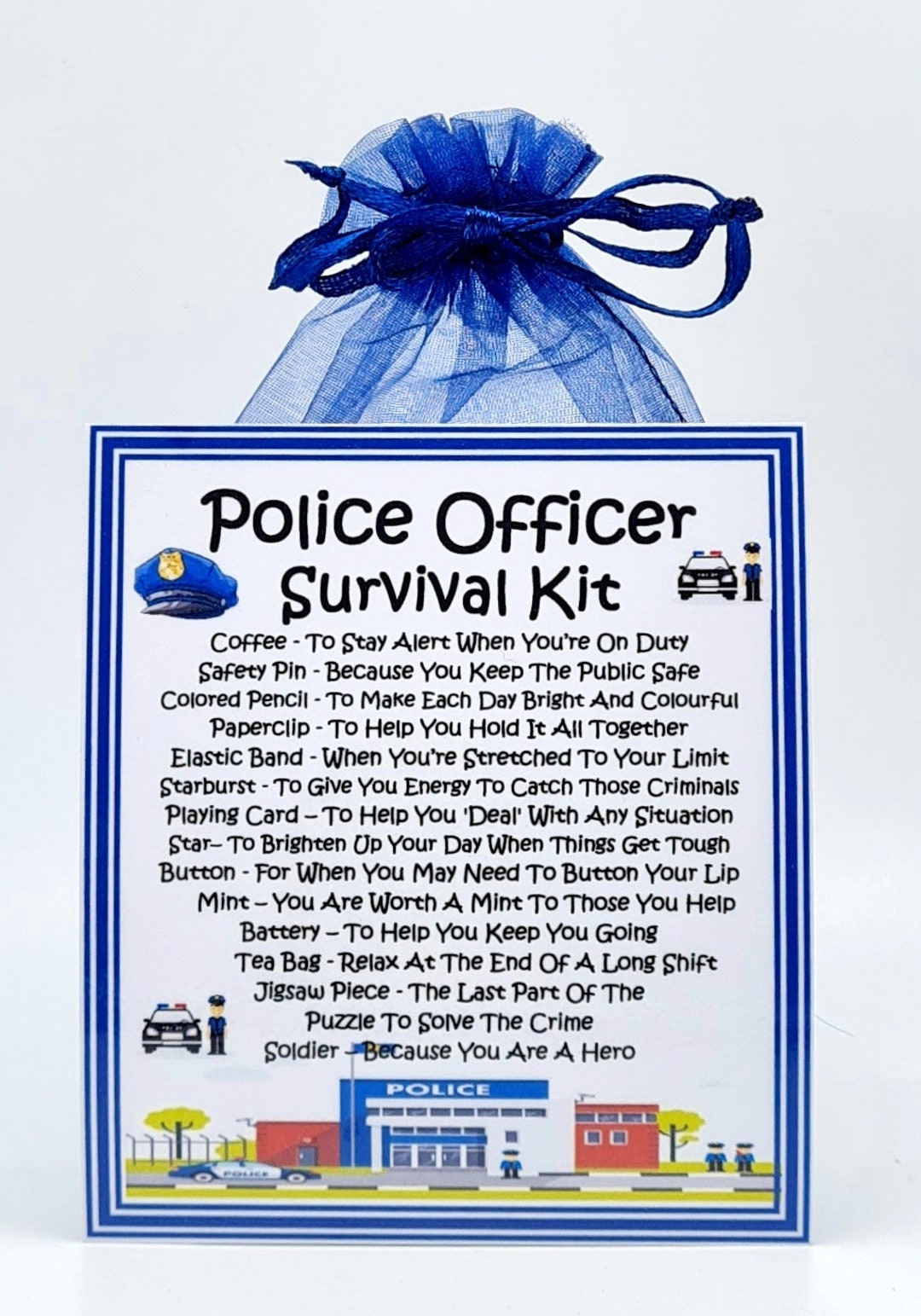 Police Officer USA Survival Kit Fun Novelty Gift & Card Birthday ...