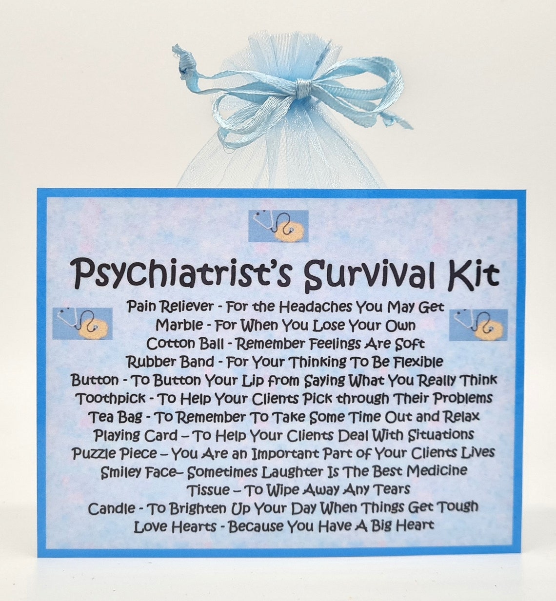 Psychiatrists Survival Kit Fun Novelty Gift & Card - Etsy