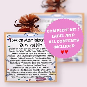 Office Administrator's Survival Kit ~ Fun Novelty Gift & Card ...