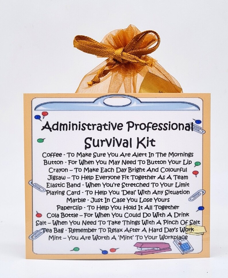 Administrative Professional Survival Kit Fun Novelty Gift & - Etsy