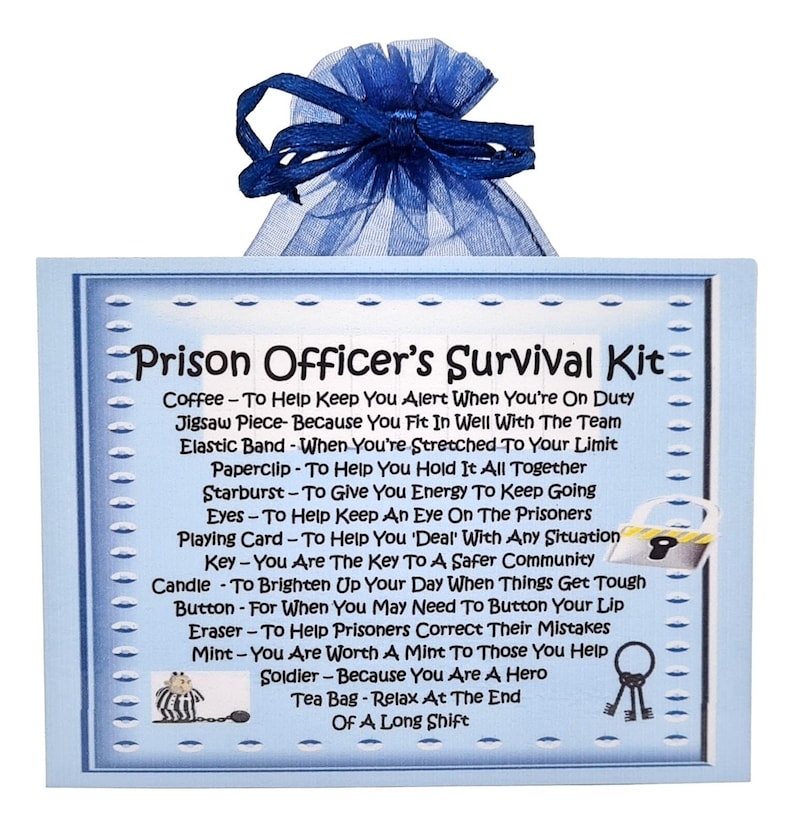 Prison Officers Survival Kit Fun Novelty Gift & Card - Etsy