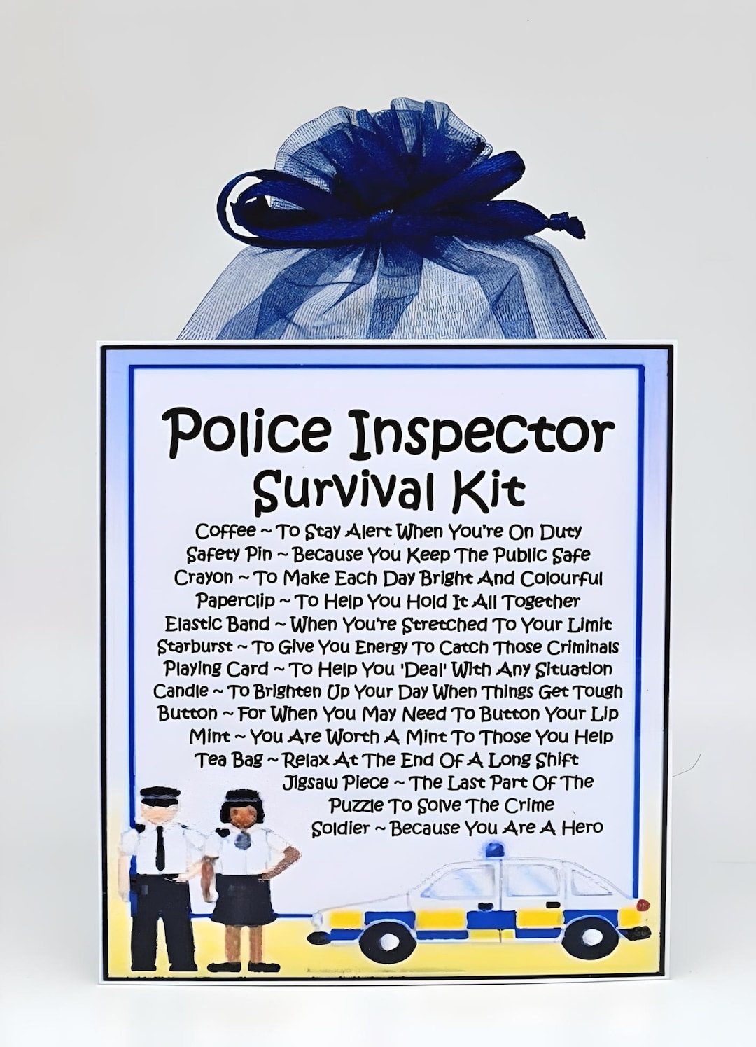Police Inspector Survival Kit Fun Novelty Gift & Card - Etsy