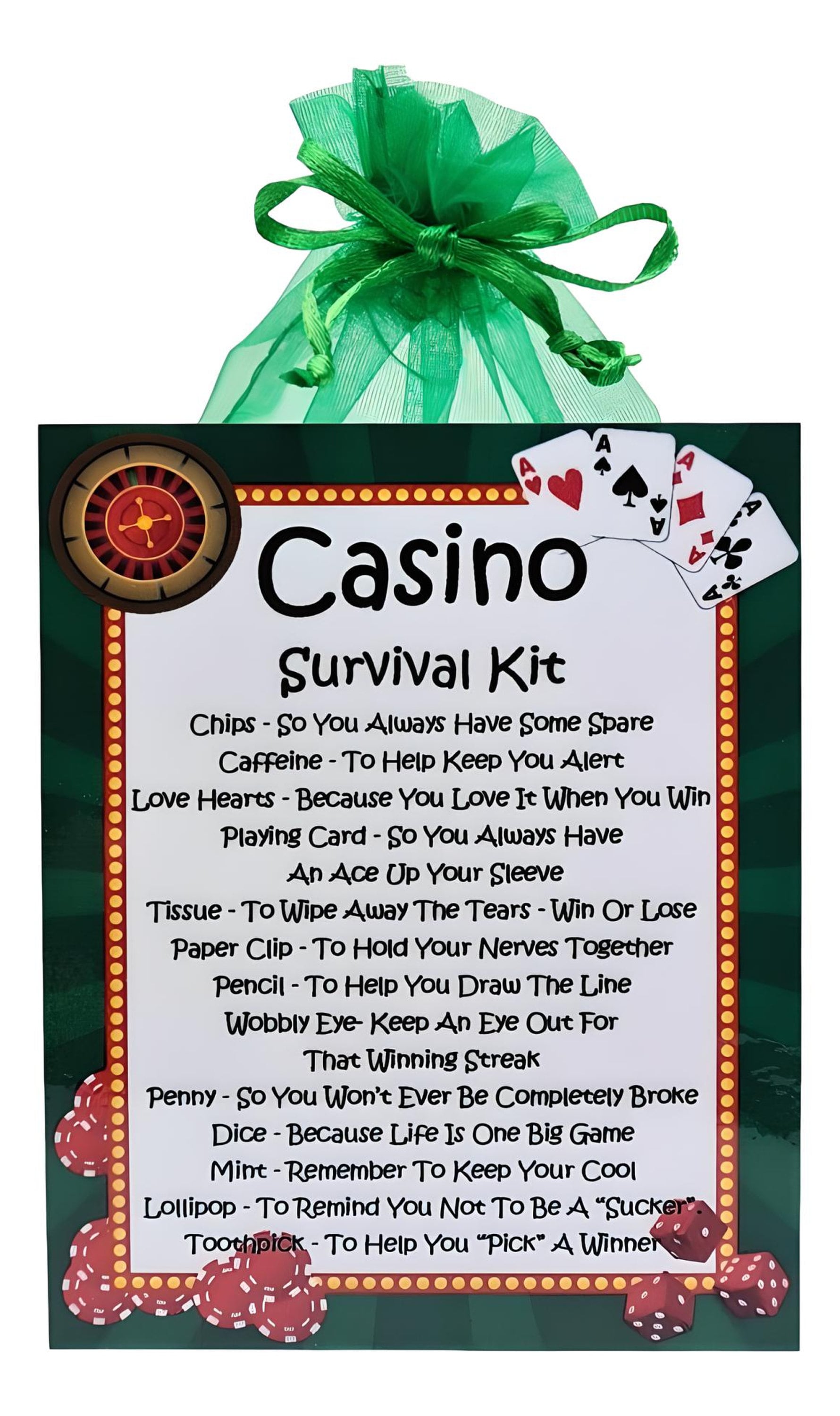 Casino Survival Kit ~ Fun Novelty Gift & Card Alternative | Birthday ...